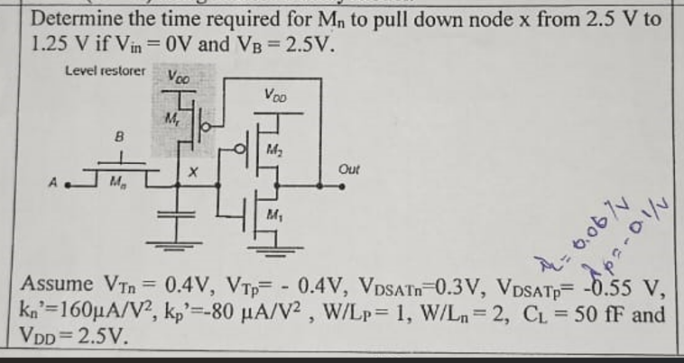 Solved subject (vlsi): solve with pen and papper only | Chegg.com Solved subject (vlsi): solve with pen and papper only | Chegg.com