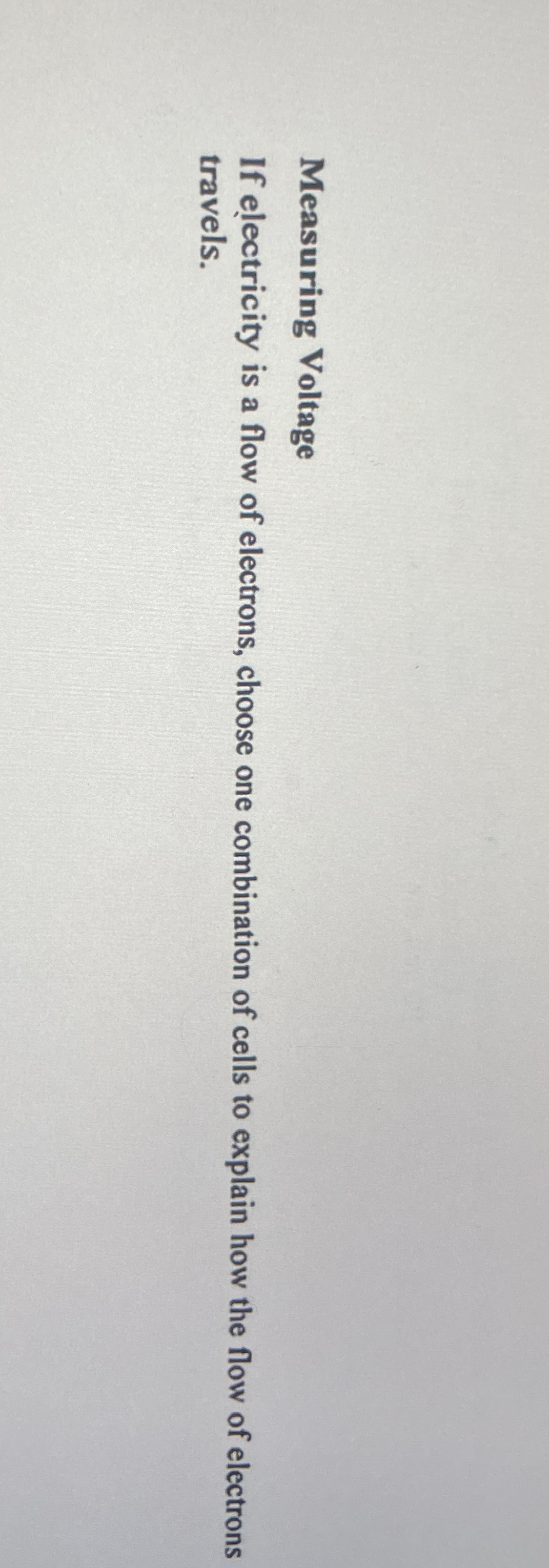 Solved Measuring VoltageIf electricity is a flow of | Chegg.com