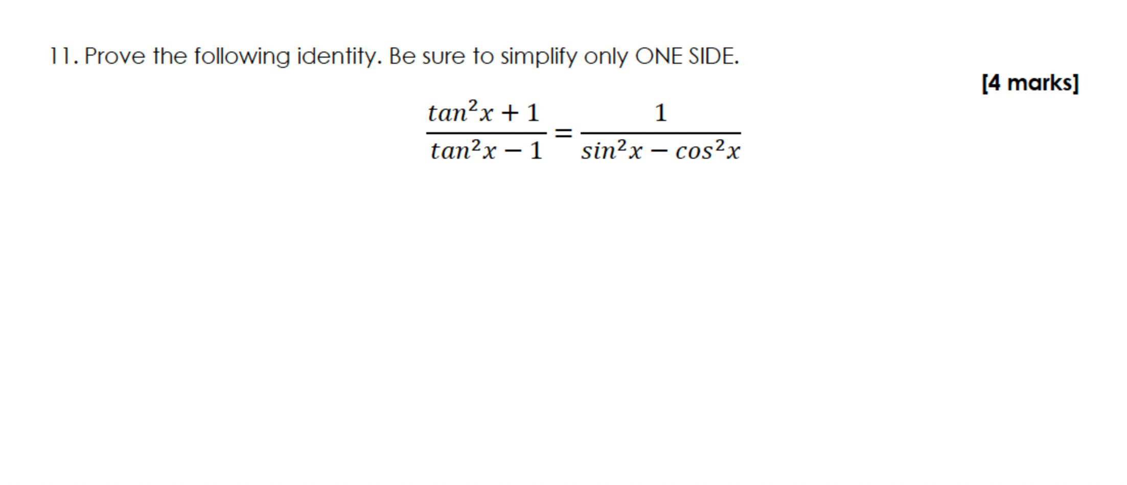 Solved Prove the following identity. Be sure to simplify | Chegg.com