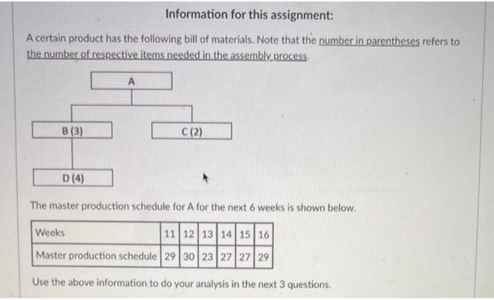 Solved Information for this assignment: A certain product | Chegg.com