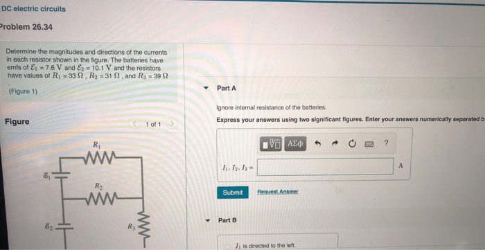 Solved DC electric circuits Problem 26.34 Determine the | Chegg.com