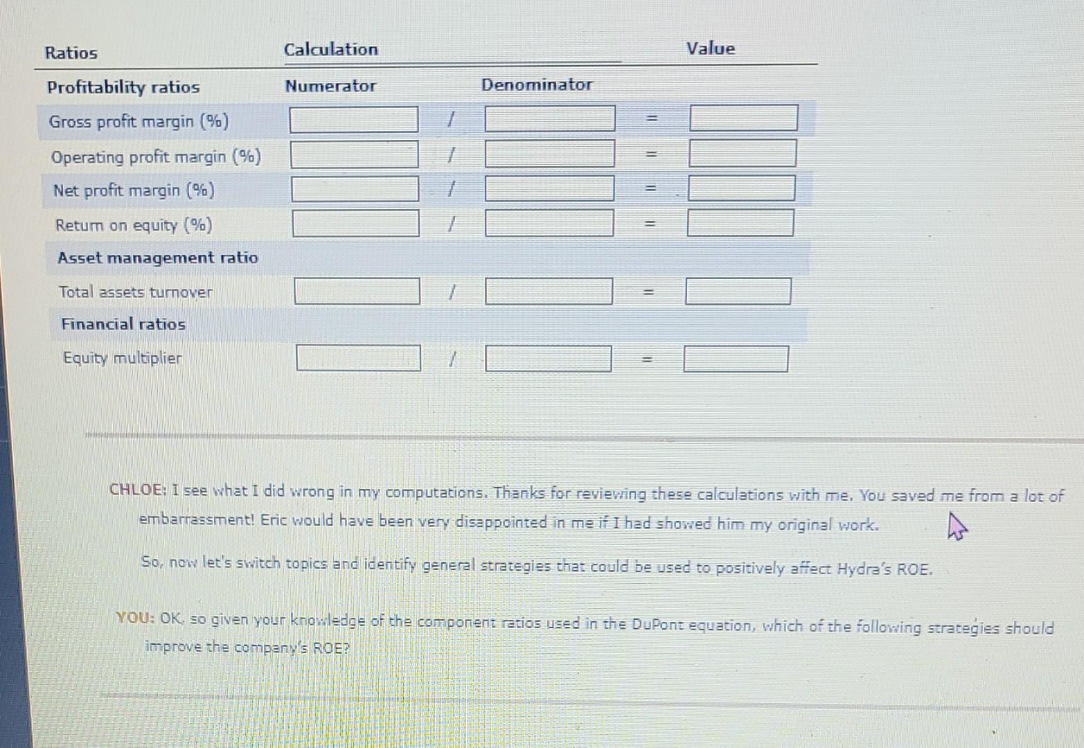 Solved If I remember correctly, the DuPont equation breaks | Chegg.com
