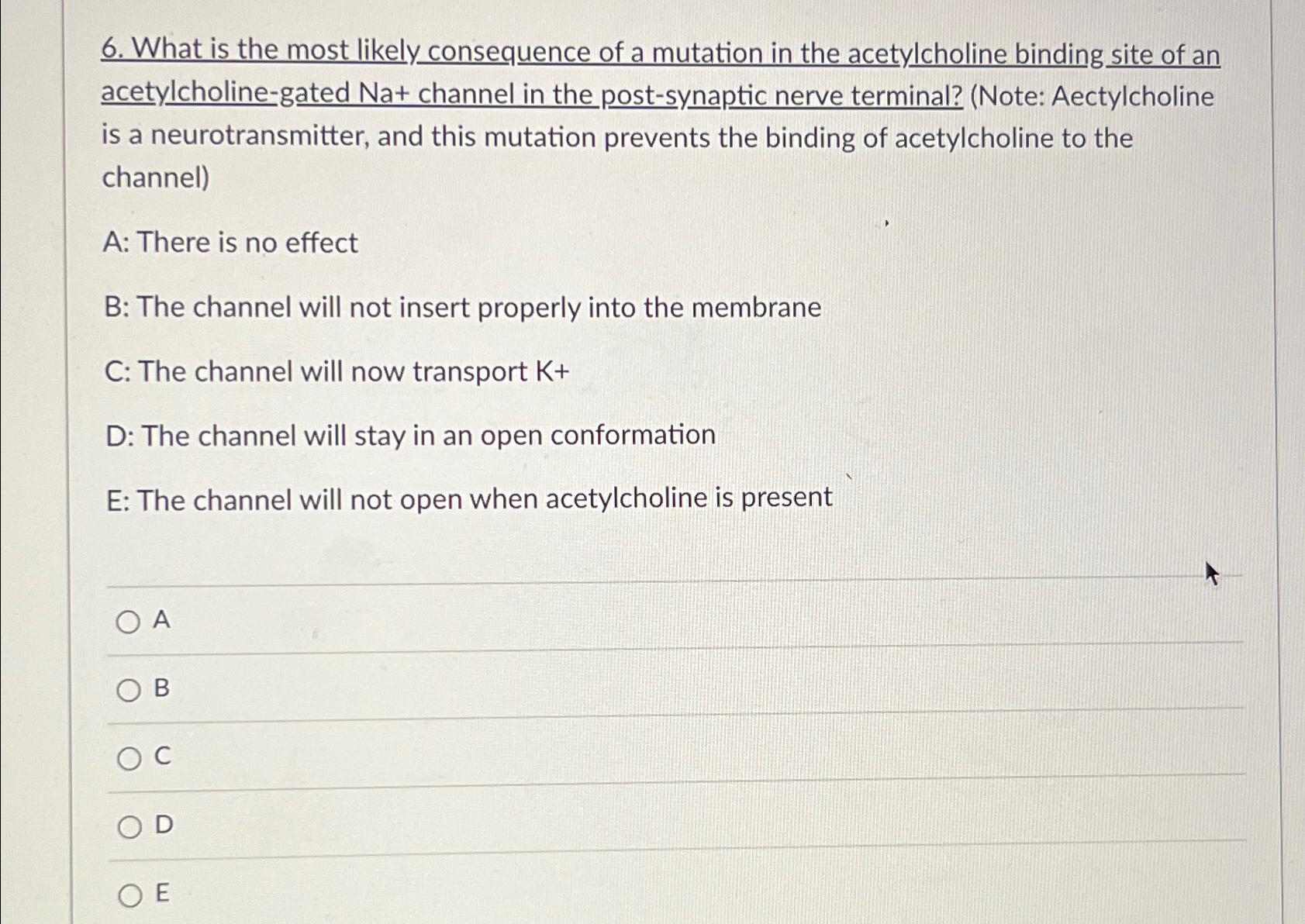 Solved What is the most likely consequence of a mutation in | Chegg.com