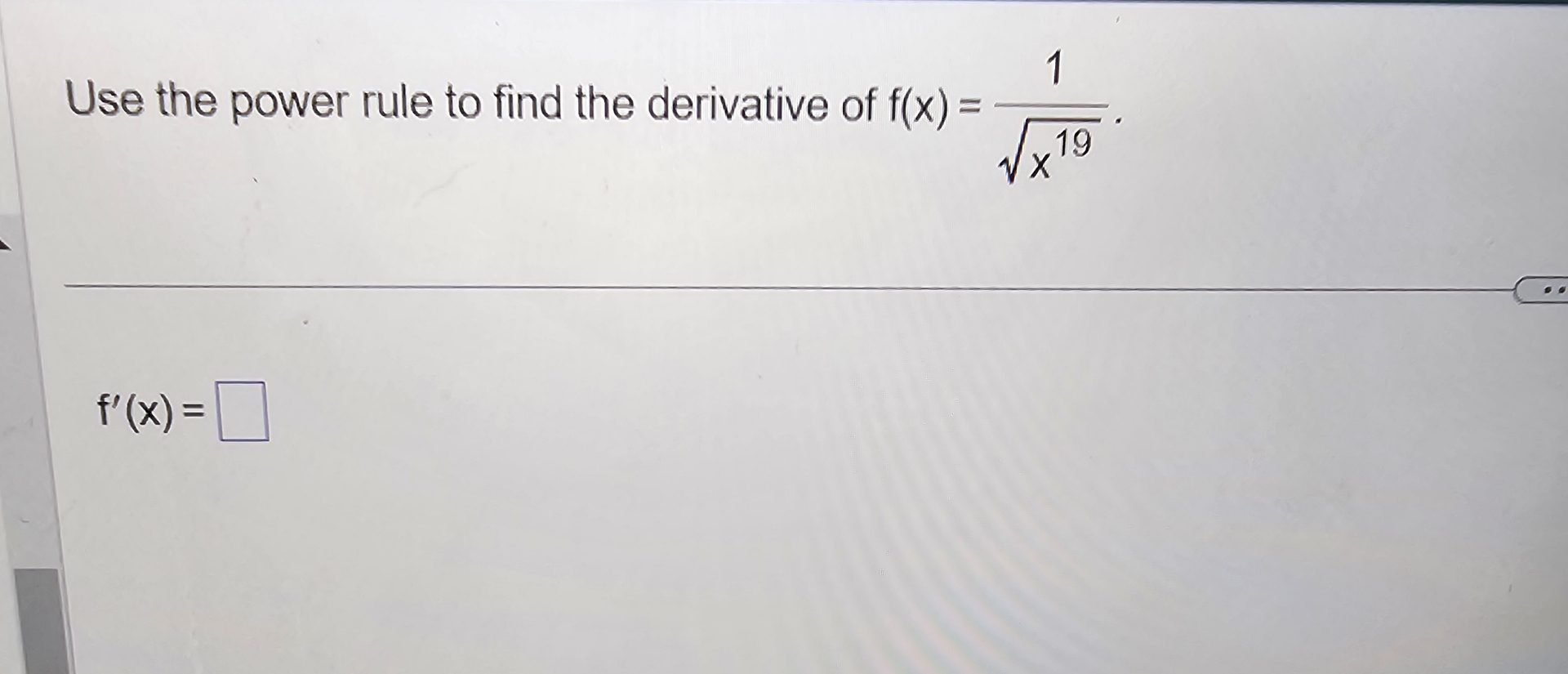 Solved Use the power rule to find the derivative of | Chegg.com