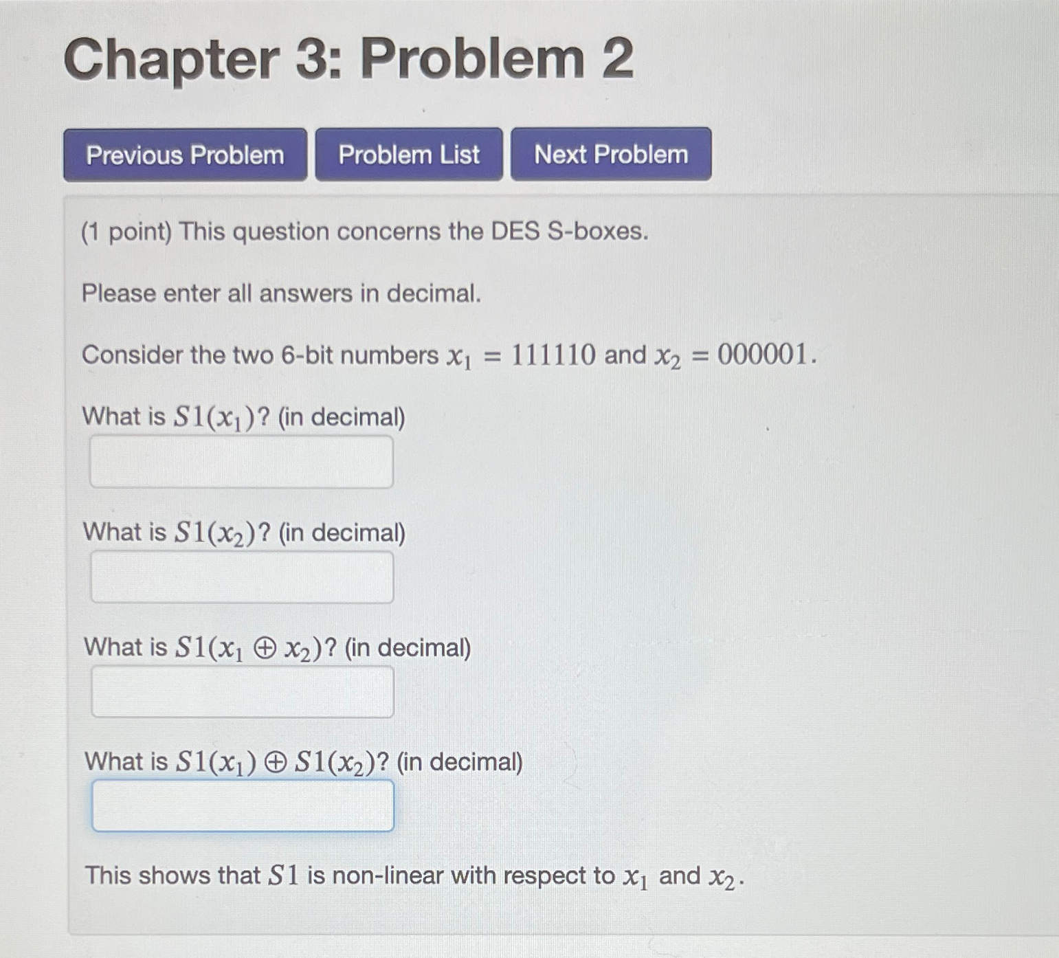 Solved Chapter 3: Problem 2(1 ﻿point) ﻿This question | Chegg.com