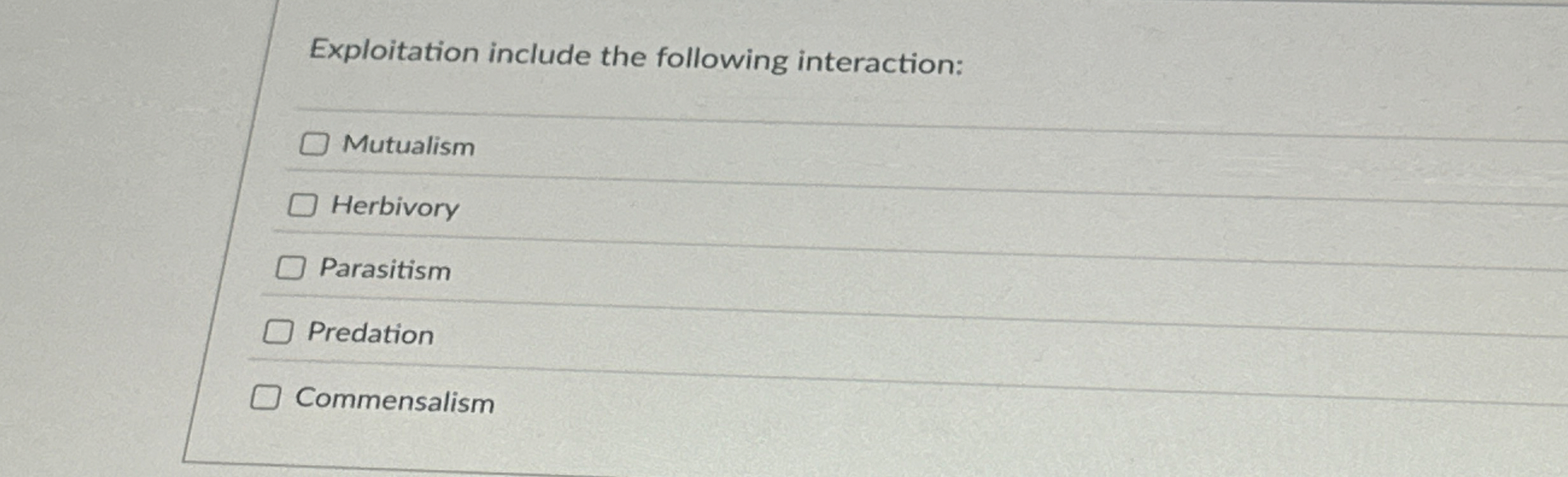 Solved Exploitation include the following | Chegg.com