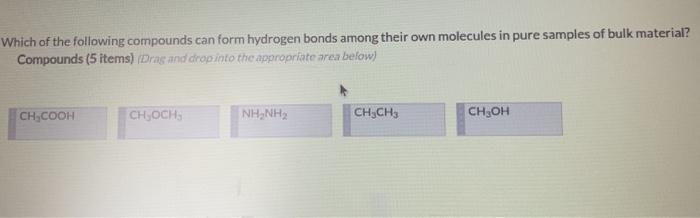 Solved Which of the following compounds can form hydrogen | Chegg.com