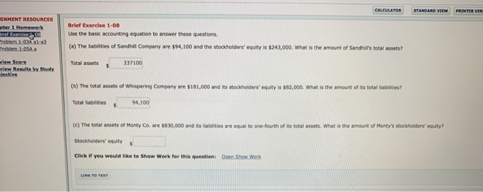Solved CALCULATOR STANDARD VIEW PRINTER VIR GNMENT RESOURCES | Chegg.com