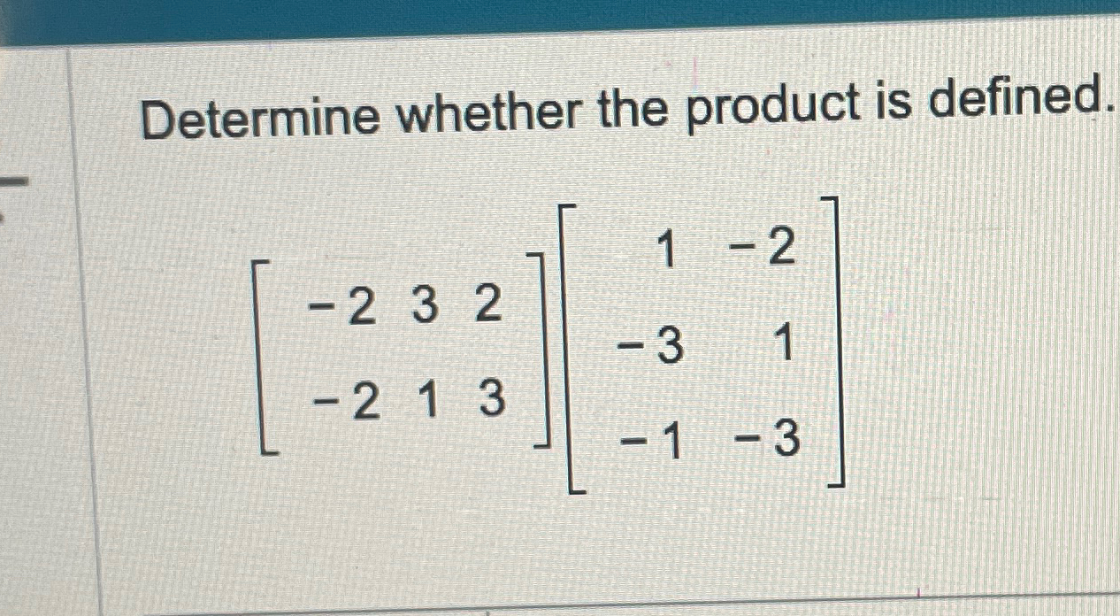 Solved Determine whether the product is | Chegg.com
