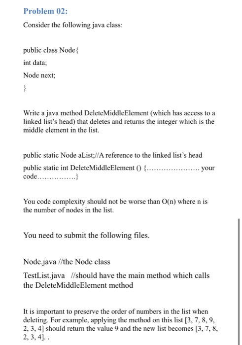 Solved Problem 02: Consider the following java class: public | Chegg.com