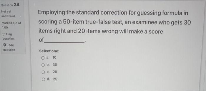 Solved Employing the standard correction for guessing | Chegg.com Solved Employing the standard correction for guessing | Chegg.com