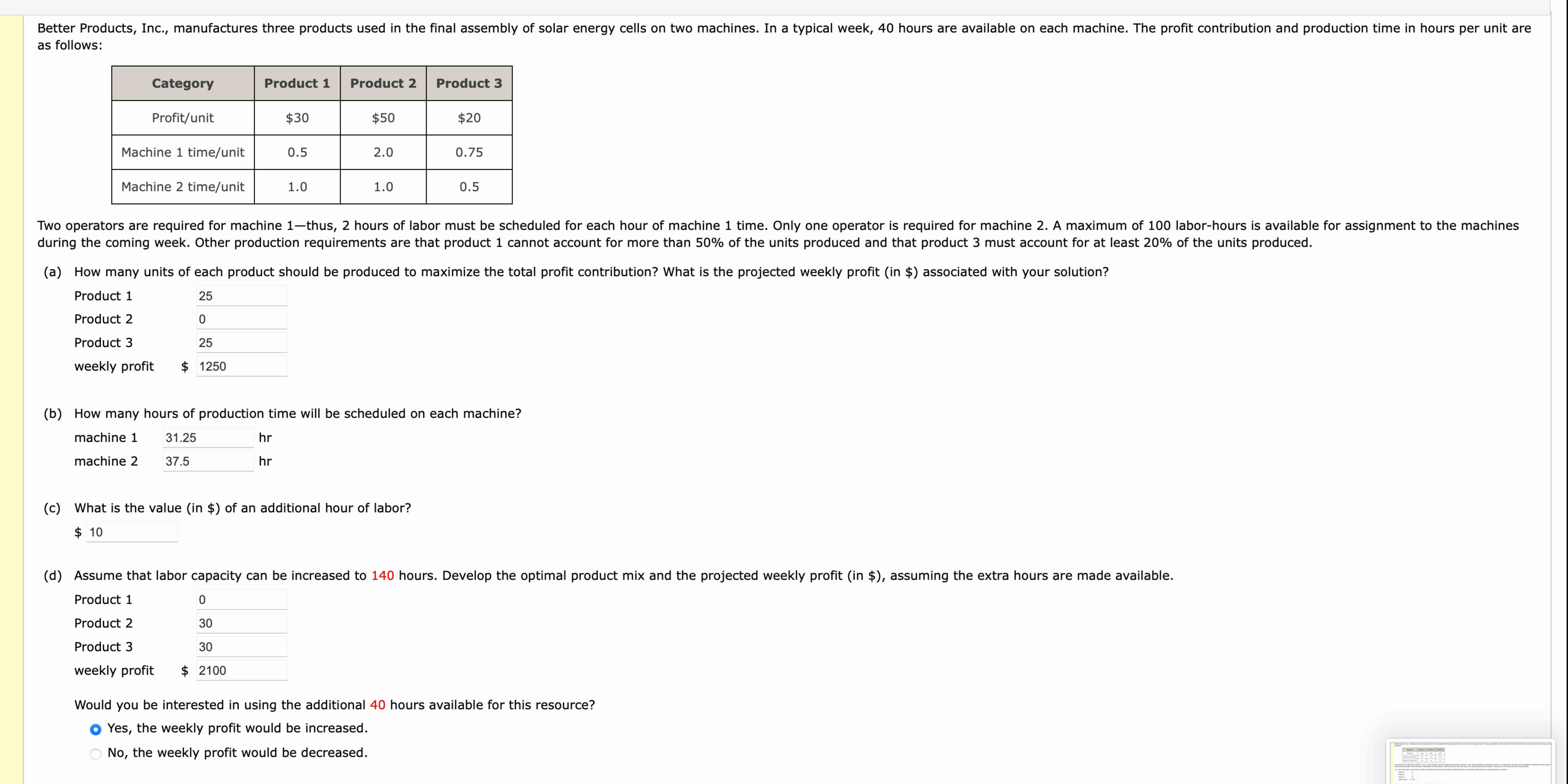Solved Better Products, Inc., manufactures three products | Chegg.com