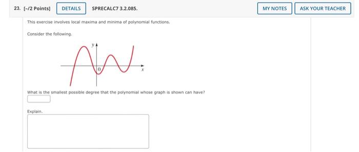 Solved This exercise involves local maxima and minima of | Chegg.com