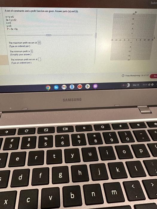 Solved A set of constraints and a profit function are given. | Chegg.com