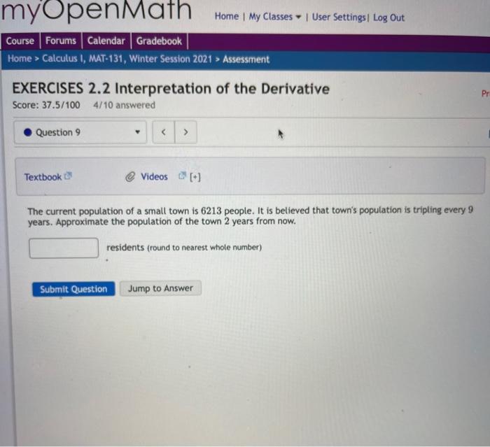 Solved myOpenMath Home | My Classes User Settings Log Out | Chegg.com