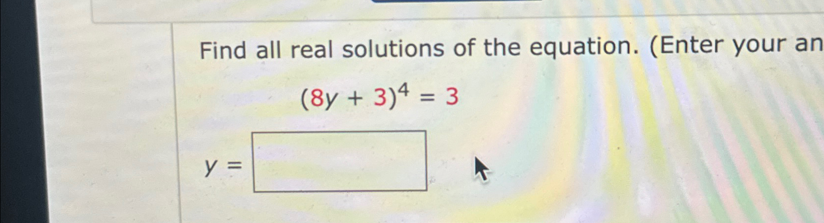 Solved Find all real solutions of the equation. (Enter your | Chegg.com