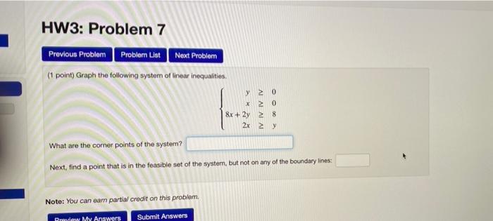 Solved HW3: Problem 7 Previous Problem Probler List Next | Chegg.com