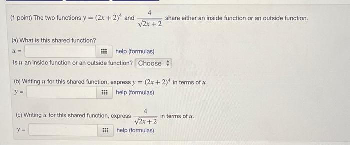 Solved (1 point) Express the function y=x2+5 as a | Chegg.com