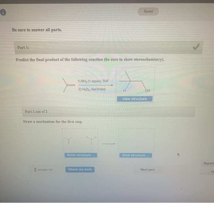 Solved Saved Be sure to answer all parts. Part 1: Predict | Chegg.com