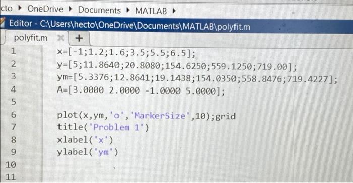 cto OneDrive Documents MATLAB Editor - | Chegg.com