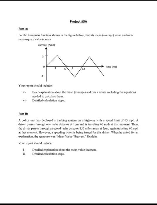 Solved Part A: For the triangular function shown in the | Chegg.com