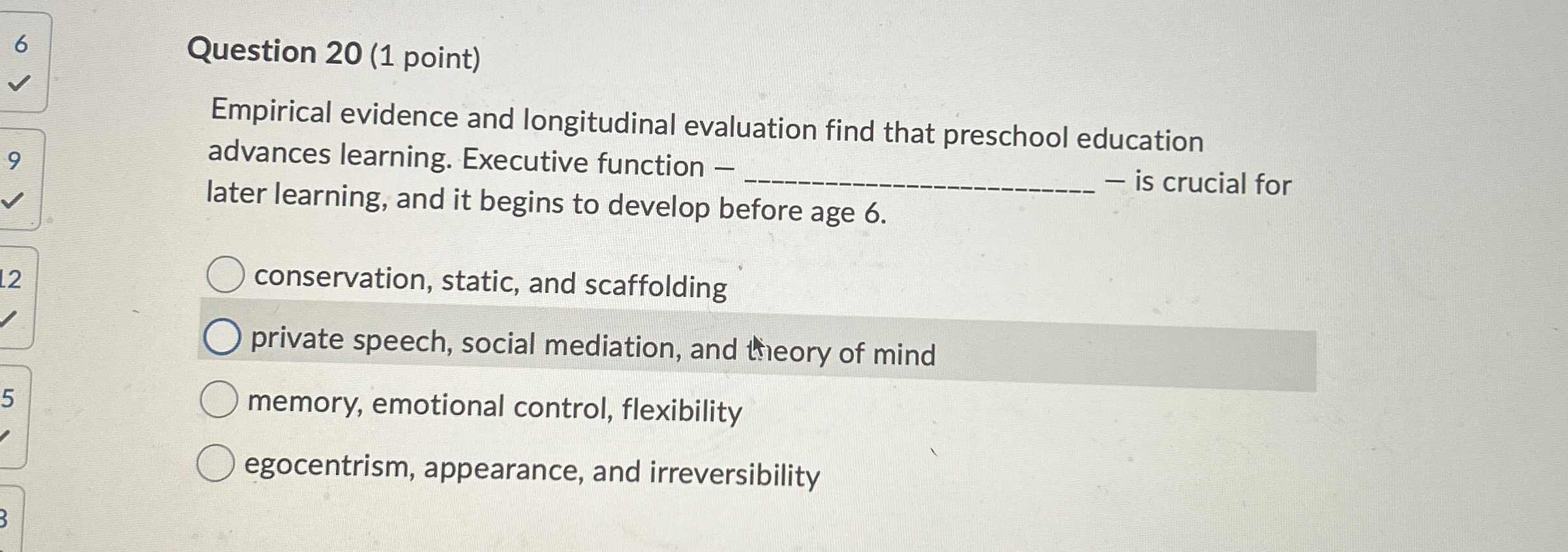Solved Question 20 (1 ﻿point)Empirical evidence and | Chegg.com