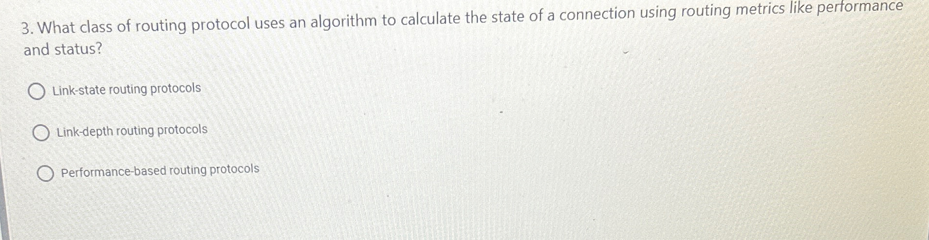 Solved What class of routing protocol uses an algorithm to | Chegg.com