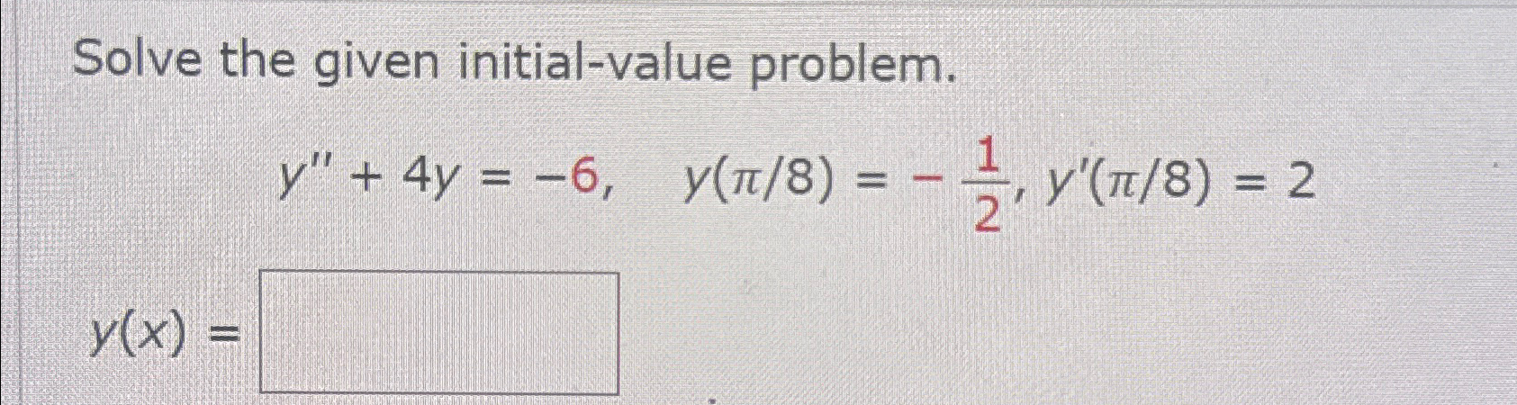 Solved Solve the given initial-value | Chegg.com