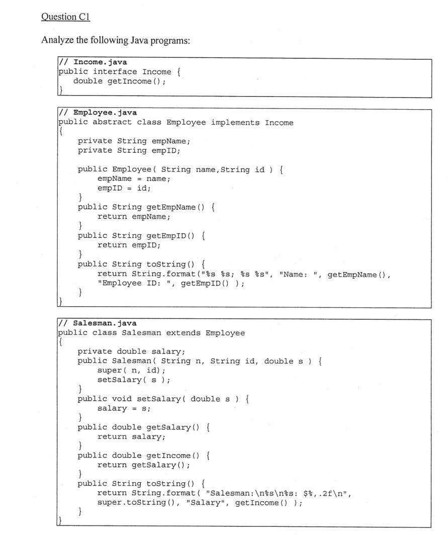 Solved // Employee.Java public abstract class Employee | Chegg.com Solved // Employee.Java public abstract class Employee | Chegg.com