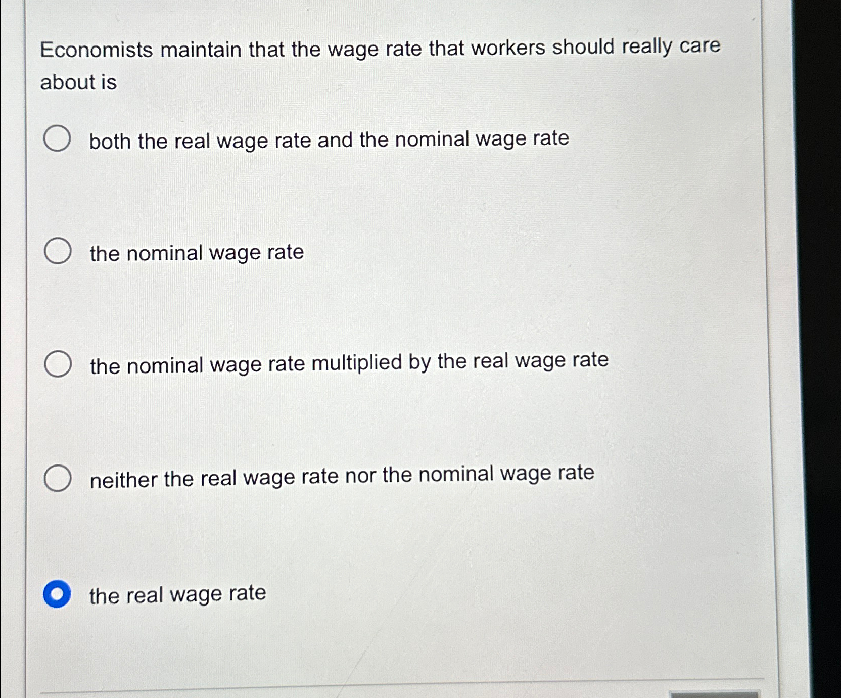 Solved Economists maintain that the wage rate that workers | Chegg.com
