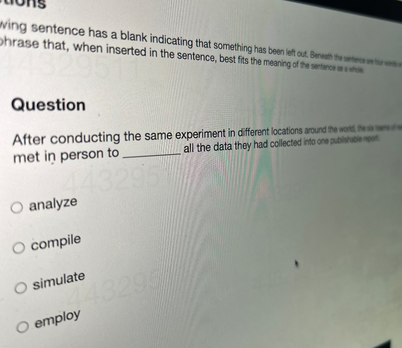wing sentence has a blank indicating that something | Chegg.com