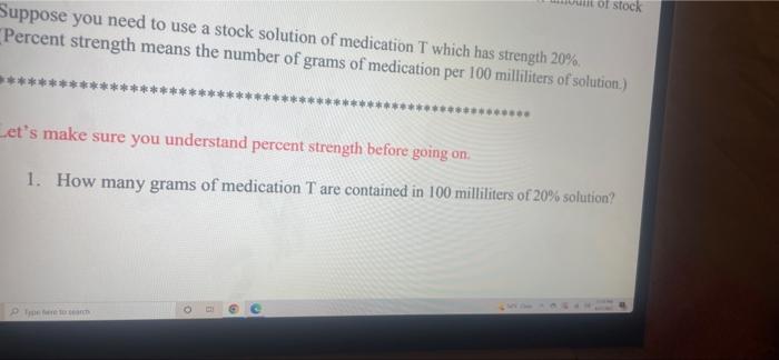 Solved Suppose you need to use a stock solution of | Chegg.com