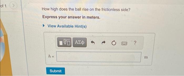 Solved If the ball is released from rest at a height of 0.61 | Chegg.com