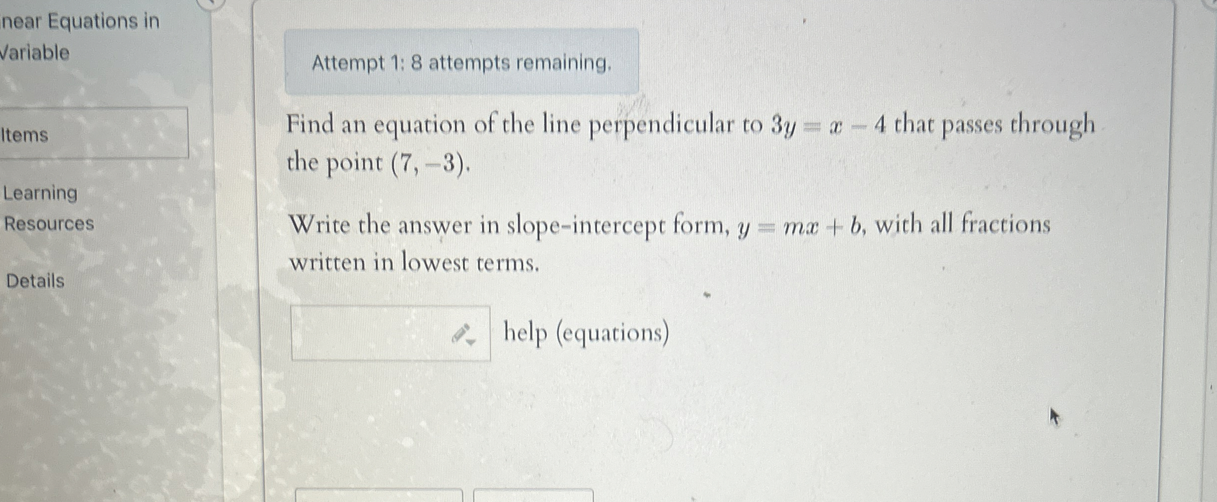 Solved near Equations in | Chegg.com
