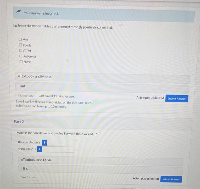 Solved NBA Players: Correlation Matrix The dataset | Chegg.com