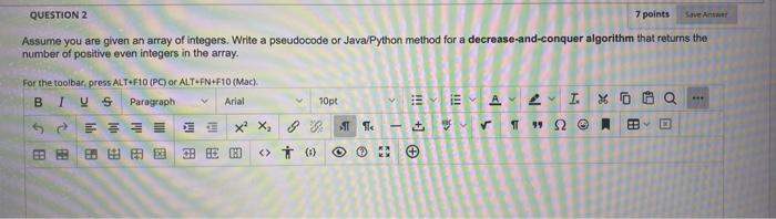Solved Assume you are given an array of integers. Write a | Chegg.com
