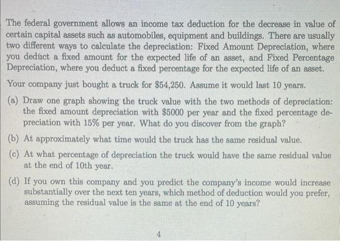 Solved The federal government allows an income tax deduction | Chegg.com