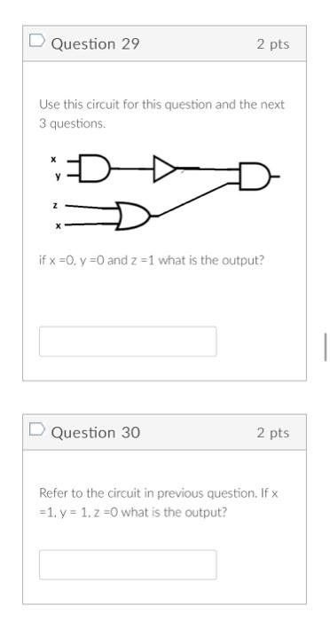 Solved Question 27 2 pts х х The output of this circuit is O | Chegg.com