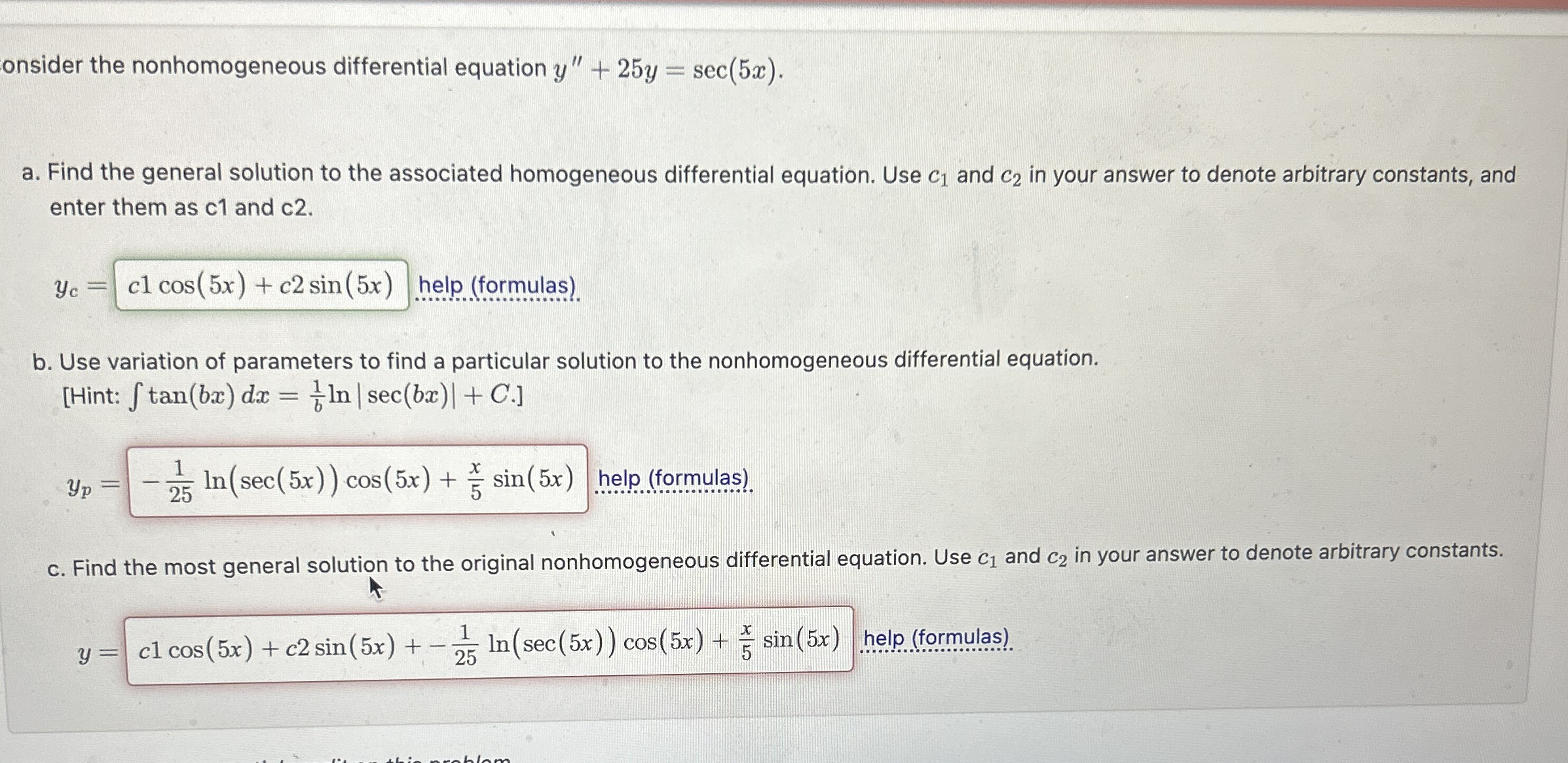 onsider the nonhomogeneous differential equation | Chegg.com