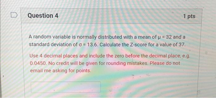 Solved A random variable is normally distributed with a mean | Chegg.com