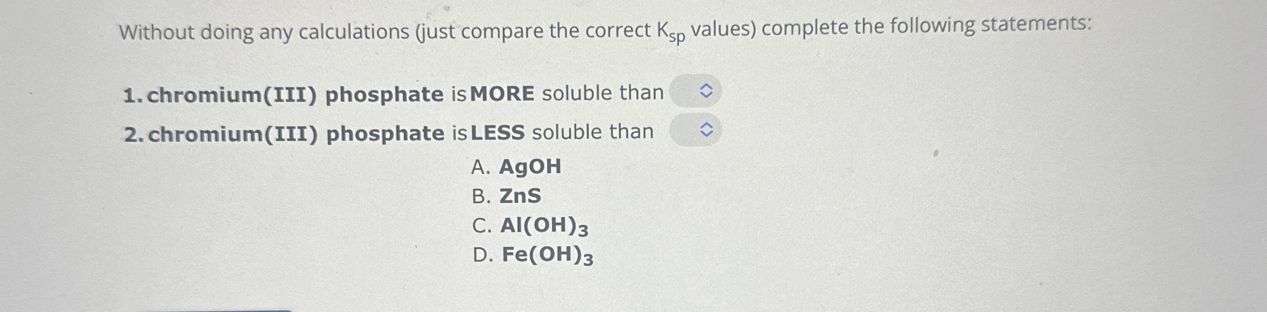 Solved Without doing any calculations (just compare the | Chegg.com