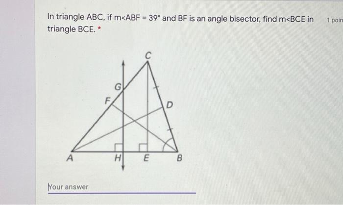 Solved In triangle ABC, if m | Chegg.com