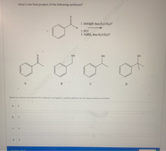 Solved Which synthesis will afford t-BuoMe in high yield? A | Chegg.com