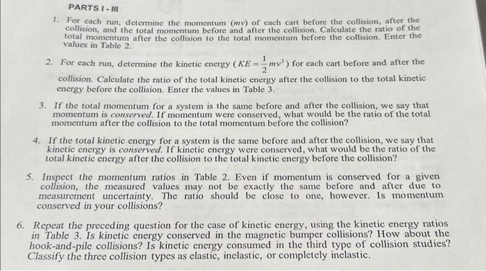 Solved Table 31. For each run, determine the momentum (mv) | Chegg.com