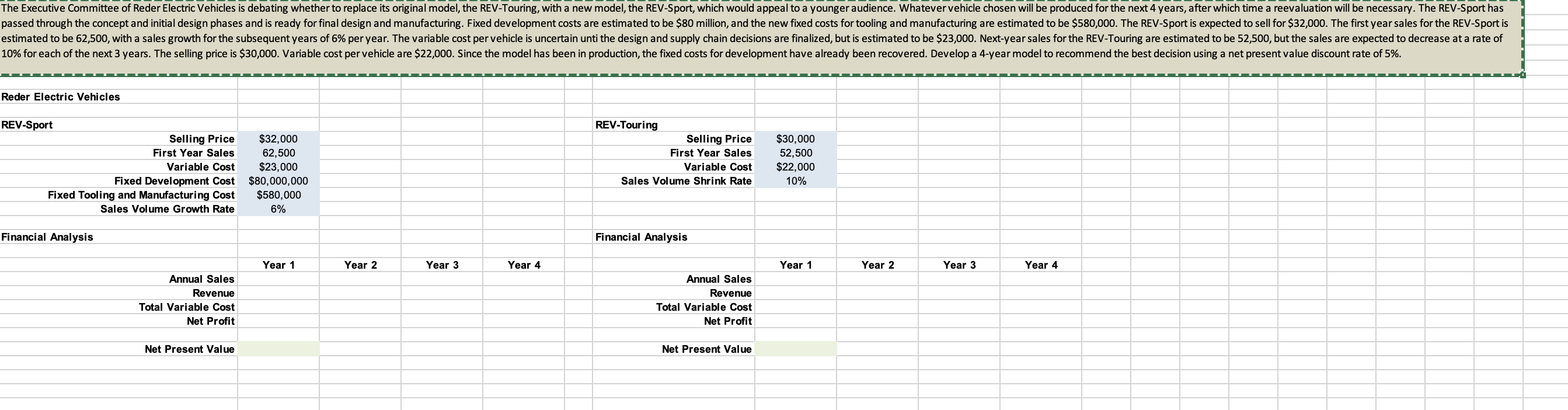 Solved solve blank values for year 1-4 | Chegg.com