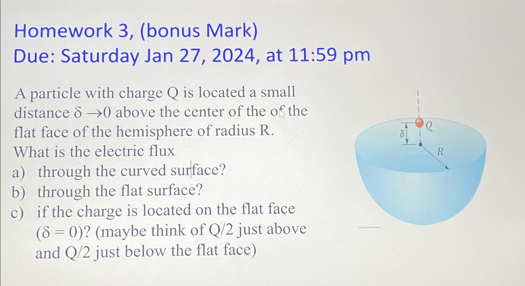 Solved Homework 3, (bonus Mark)\\nDue: Saturday Jan 27, | Chegg.com