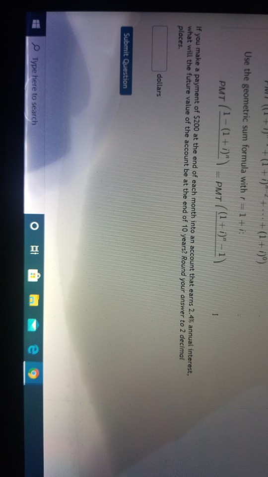 Solved FMI ((1+1) +(1+i)") Use the geometric sum formula | Chegg.com