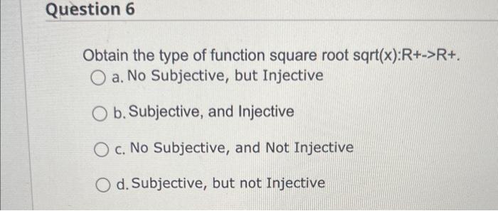 Solved Obtain the type of function square root | Chegg.com