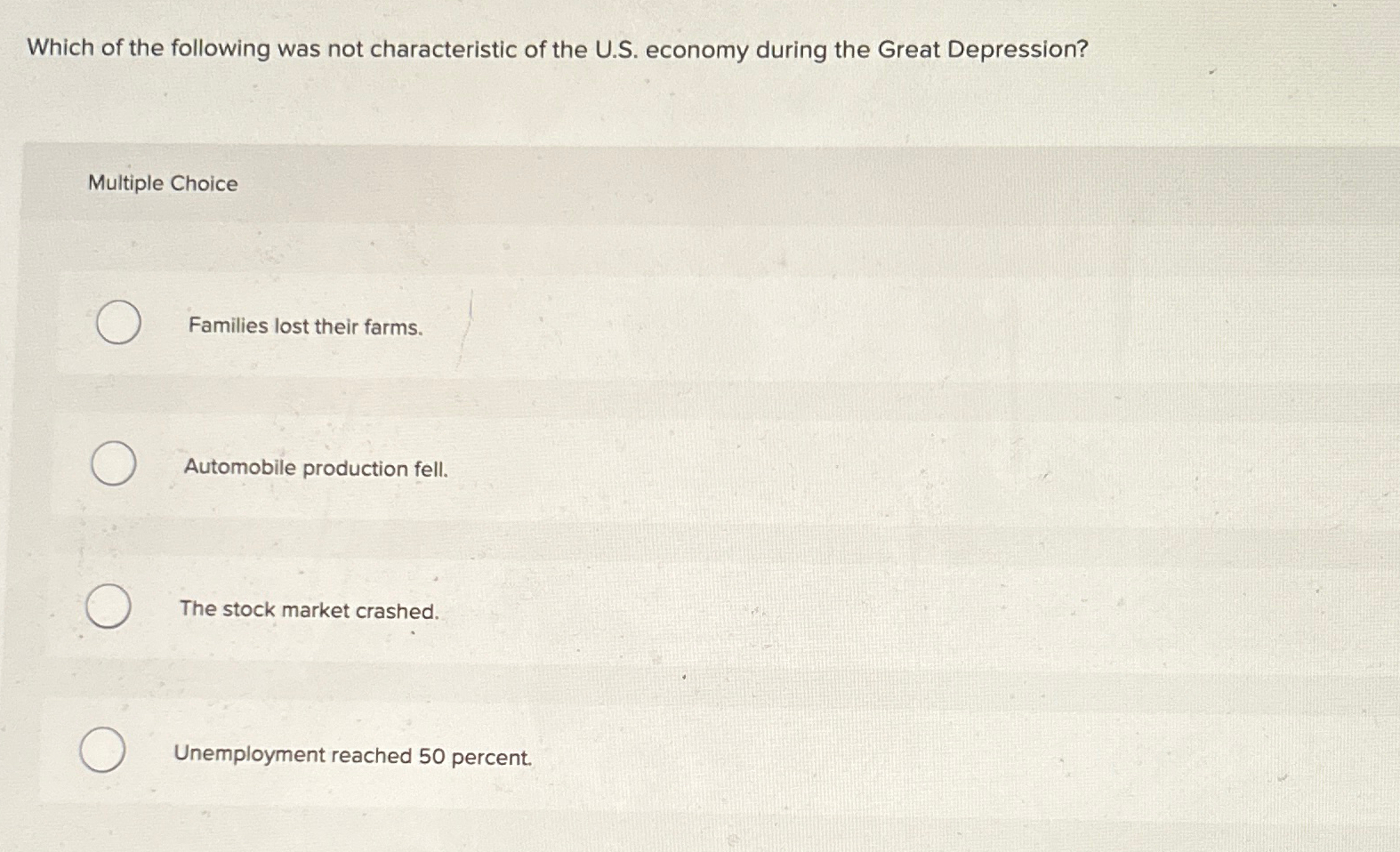 Solved Which of the following was not characteristic of the | Chegg.com