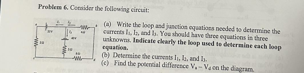 Solved Problem 6. ﻿Consider the following circuit:(a) ﻿Write | Chegg.com